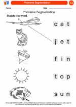 Phoneme Segmentation - Same & Different. Kindergarten ELA Worksheets ...