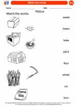 Rebus. Kindergarten ELA Worksheets and Answer key.