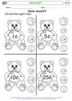 How much? Mathematics Worksheets and Study Guides Kindergarten