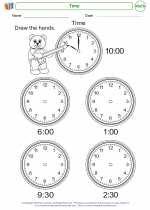 Time Mathematics Worksheets and Study Guides Kindergarten