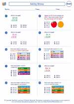 Adding Money. Third Grade Math Worksheets and Answer Keys, Study Guides ...