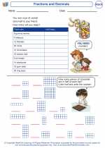 Fractions. First Grade Math Worksheets and Answer Keys, Study Guides ...