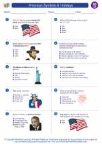 American Symbols & Holidays worksheets and Study Guides