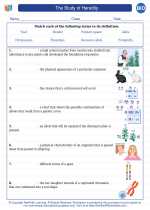 The Study of Heredity. High School Biology Worksheets and Answer Keys ...