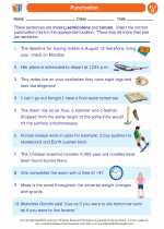 Punctuation. 8th Grade ELA Worksheets and Answer key, Study Guide.