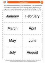 Proper Nouns. 2nd Grade ELA Worksheets and Study Guides.