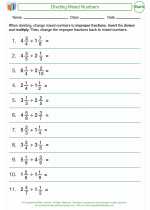 Dividing Fractions Worksheets 6th Grade