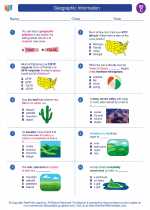 Geographic Information. Social Studies Worksheets and Study Guides ...
