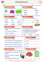 Daily Spiral Review. 3th Grade ELA Worksheets.