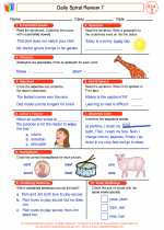 Daily Spiral Review. 3th Grade ELA Worksheets.