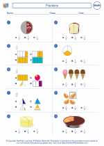 Fractions. First Grade Math Worksheets and Answer Keys, Study Guides ...